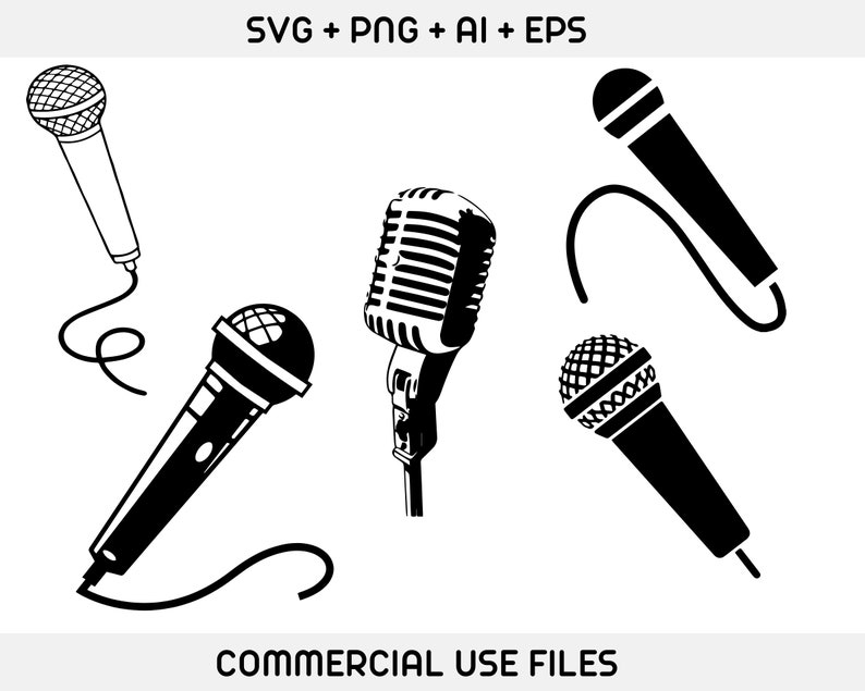 Microphone Svg mic Svg retro Microphone Svg Microphone - Etsy