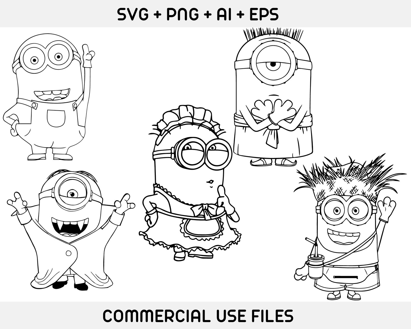 Minions Bundle Svg, Minions Svg, Minions Cricut, Minios Vector, Minios ...