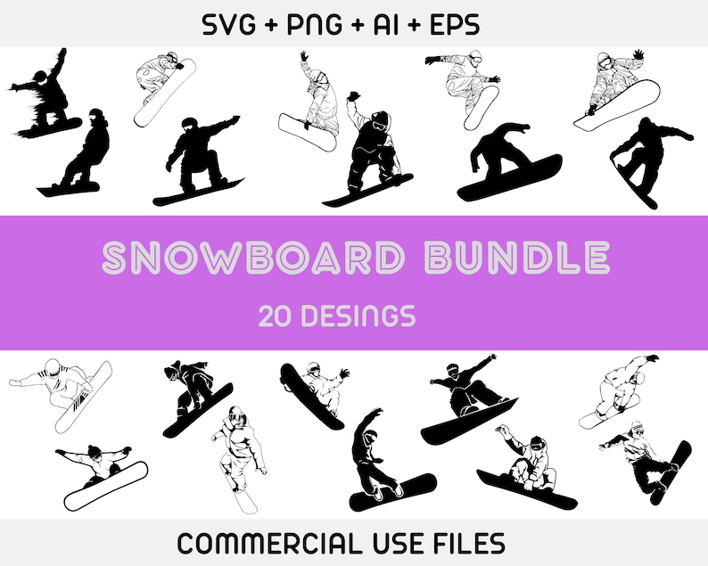 Snowboarding SVG Snowboard Svg Digital Download Snowboard - Etsy