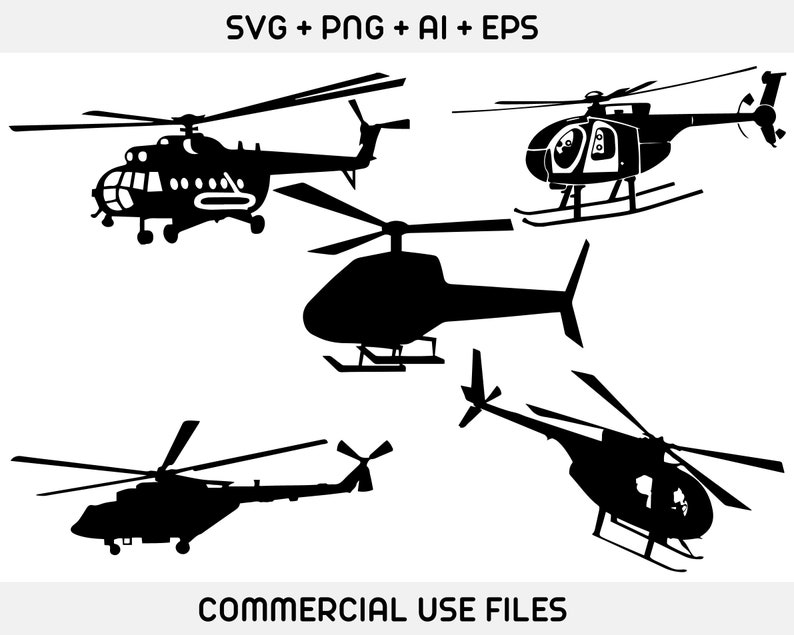 Helicopter SVG Aircraft Svg Airplane Svg Fly Svg Army - Etsy