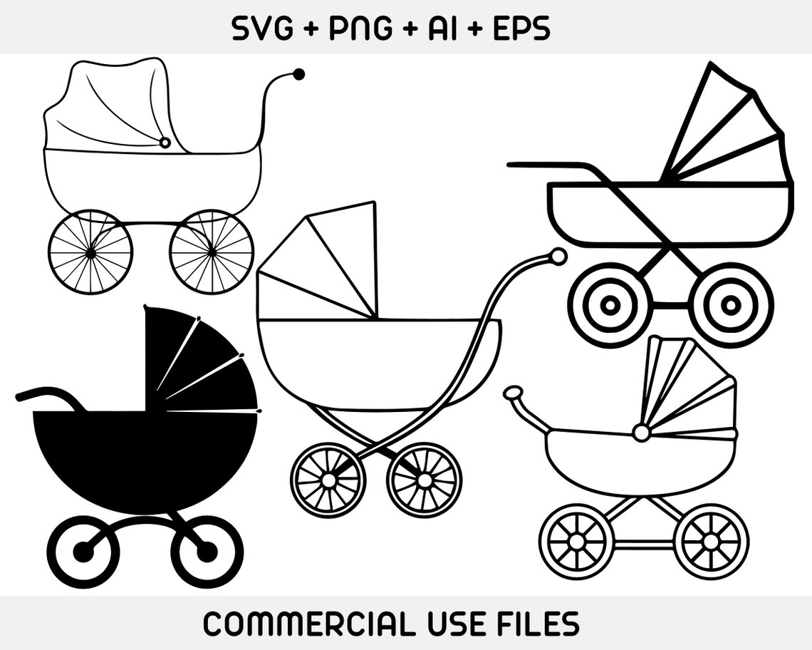 Pram Svg Baby Shower Svg Stroller Svg Baby Svg Pram Svg - Etsy