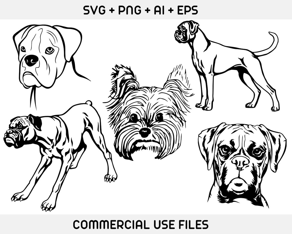 Hond Moeder Svg Bundel Hond Tekening Svg Hond Svg Hond - Etsy België