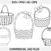 Basket SVG, Basket Svg Bundle, Easter Egg Basket SVG, Wicker Basket Svg ...