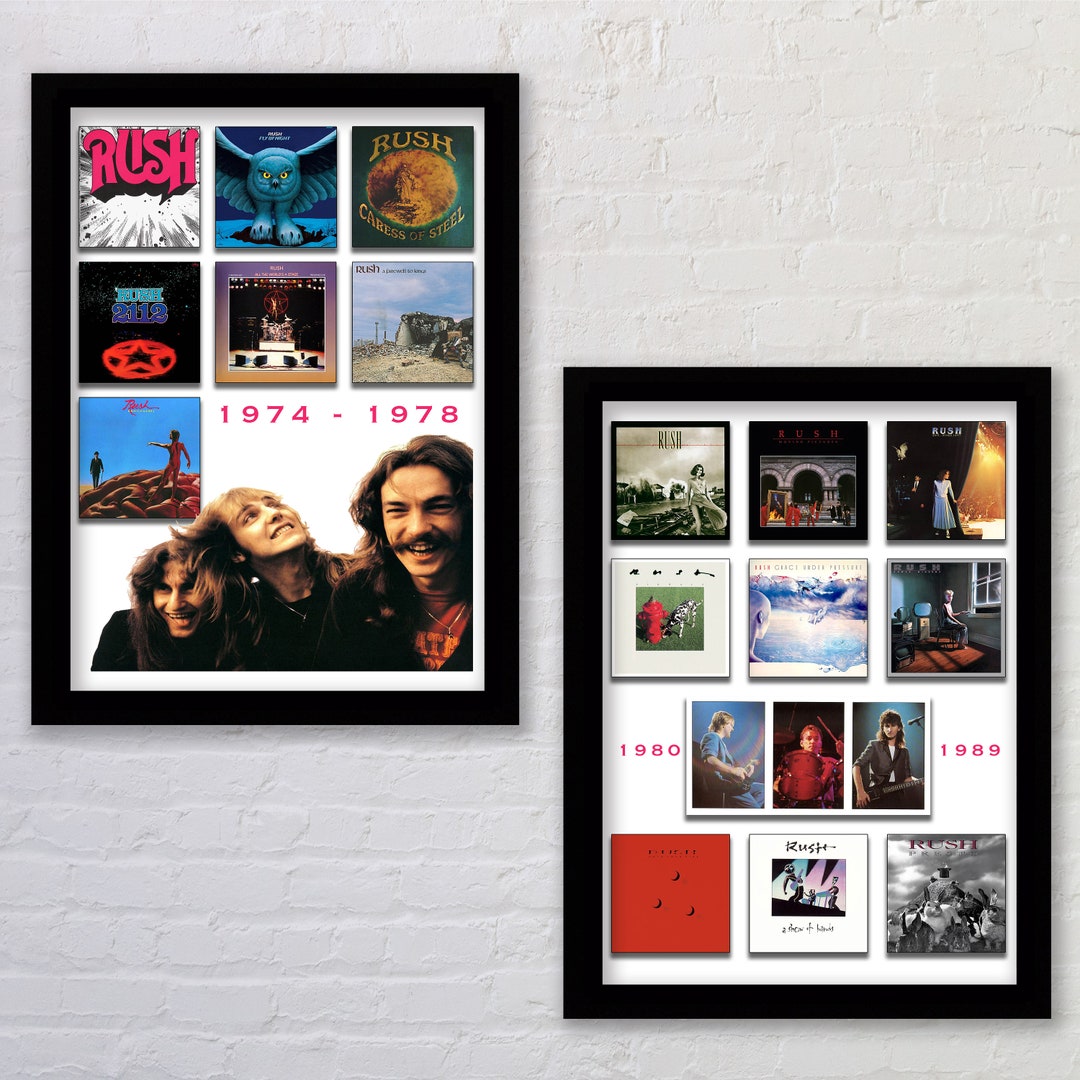 Rush 70's and 80's Album Art. Set of Two Poster Prints. Available ...