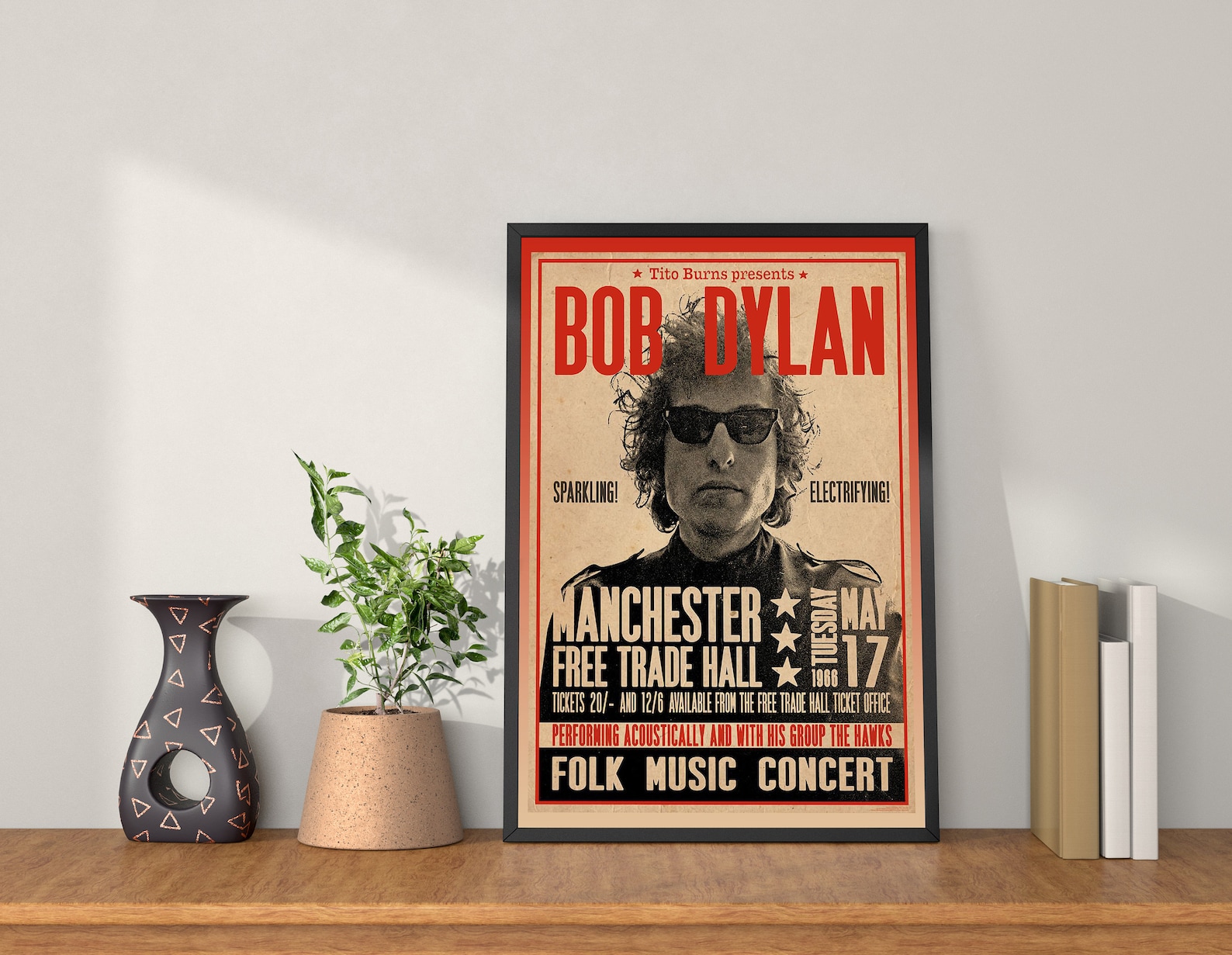 Bob Dylan Reproduction Concert Poster Print Manchester Free | Etsy UK