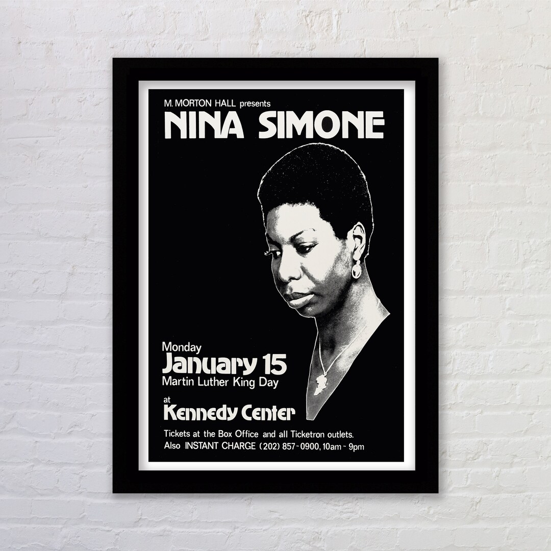 Nina Simone Kennedy Centre 1979 Jazz Concert Reproduction Poster Print ...
