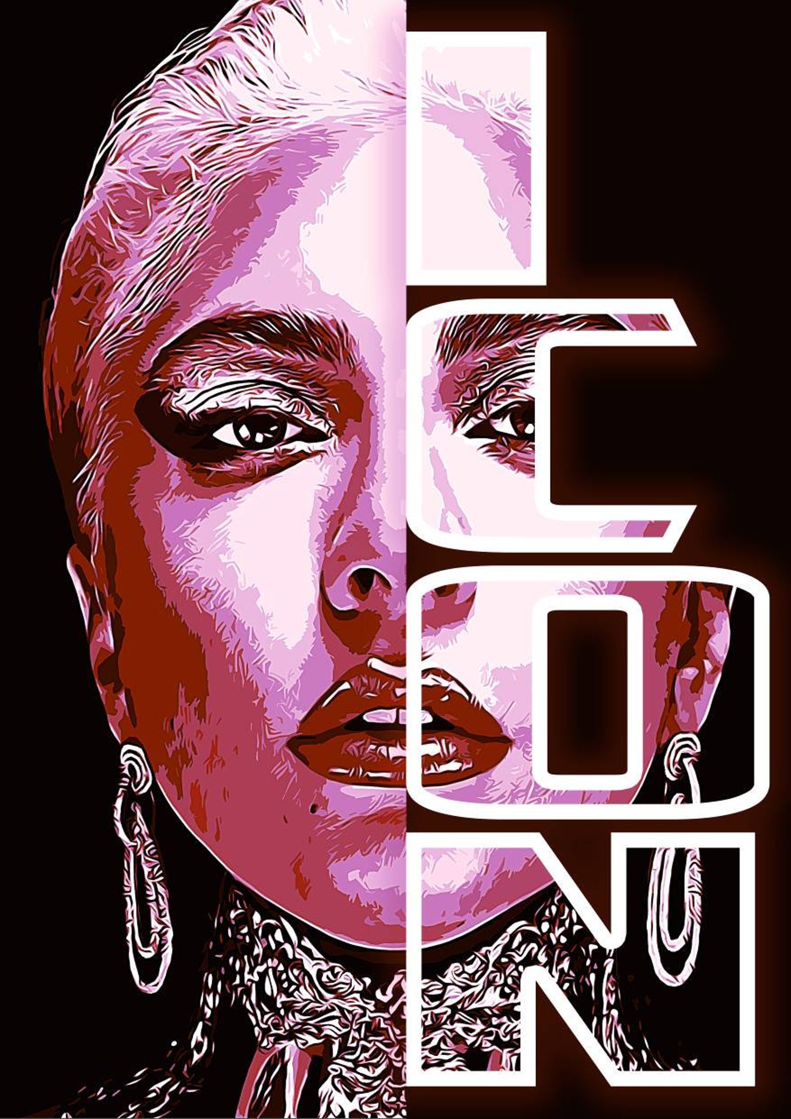 Lady Gaga Icon Wall Art Poster Print Wall Art. Available in A4 - Etsy UK