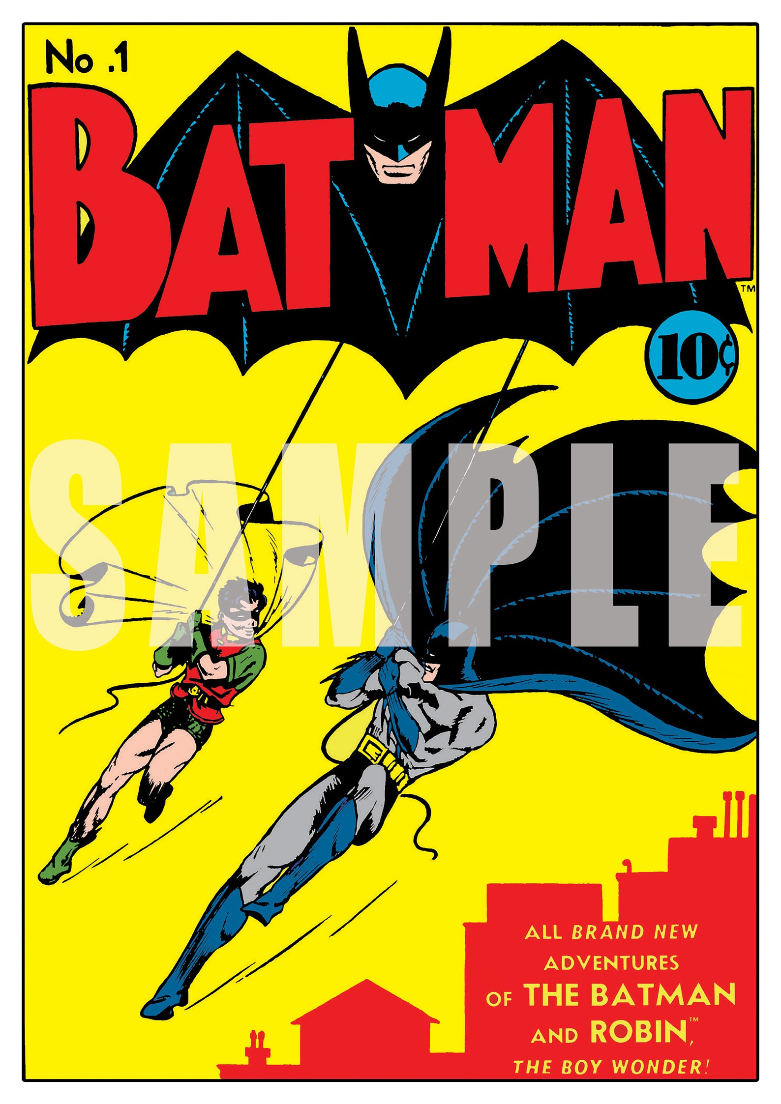 Batman Issue 1 Vintage Comic Cover Reproduction Poster Print | Etsy