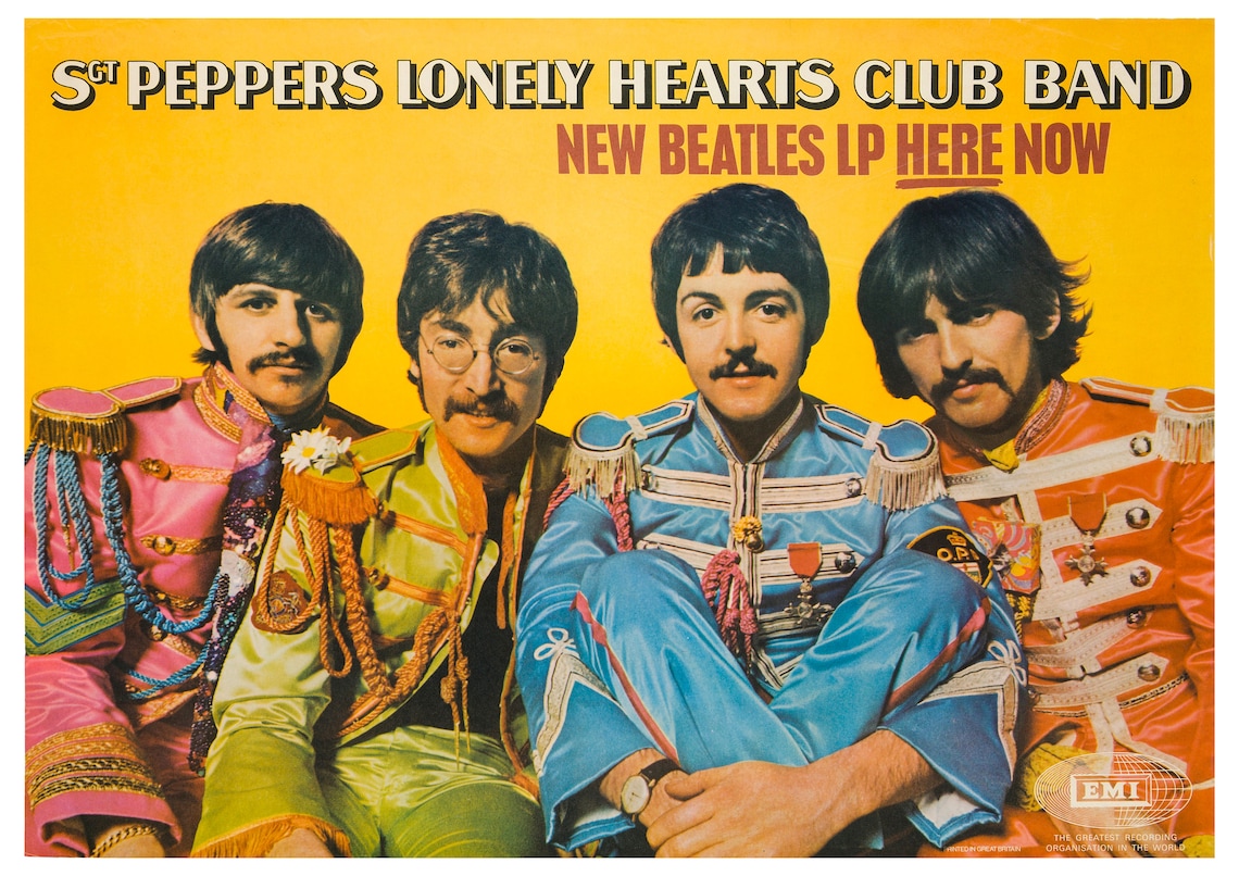 The Beatles Sergeant Pepper Promo Poster Reproduction Print | Etsy