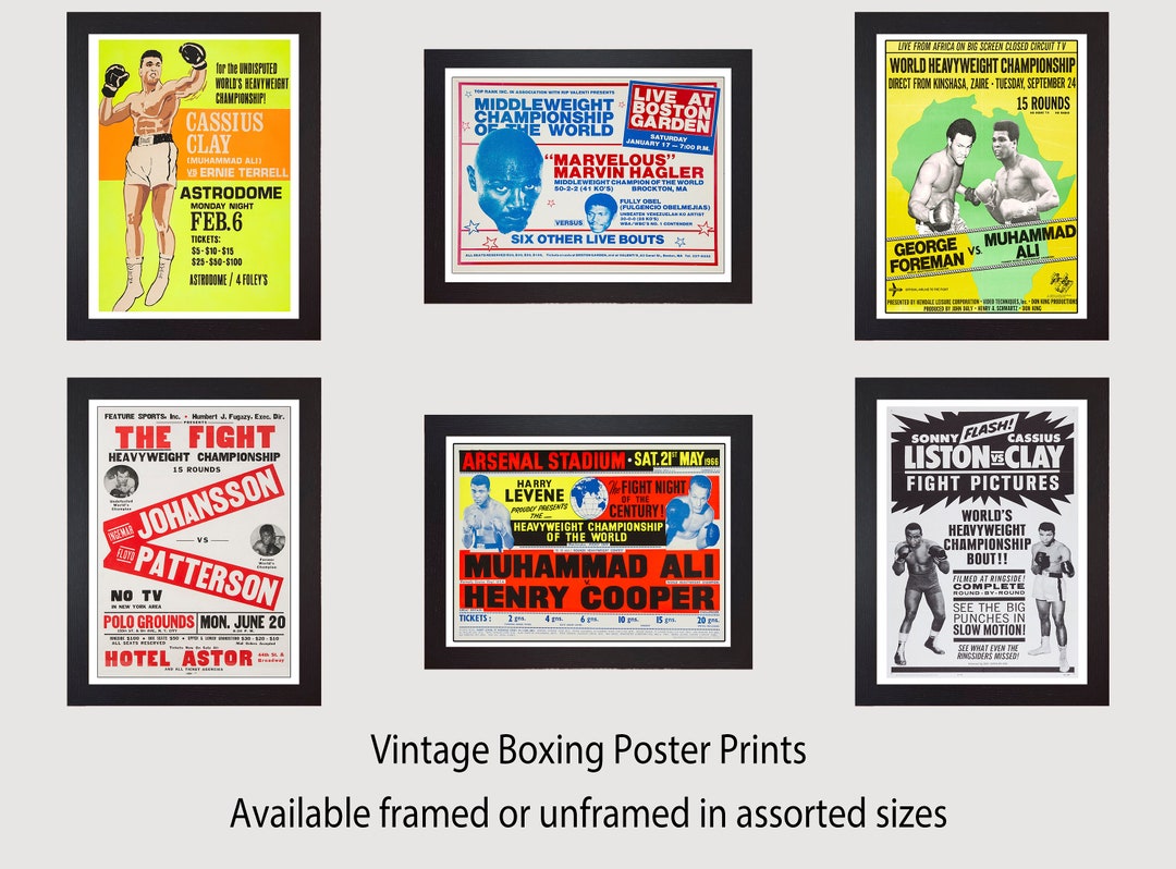 Vintage Boxing Posters Reproduction Prints / Muhammad Ali / - Etsy