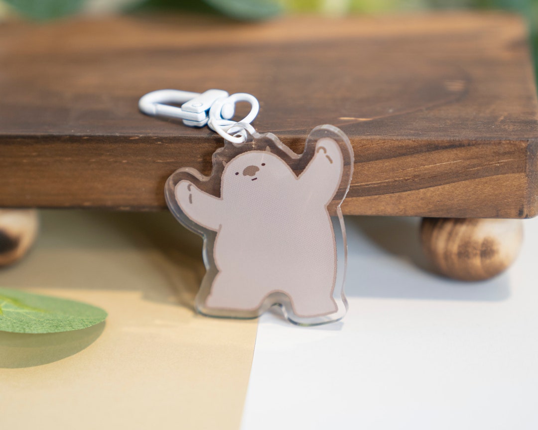 Cheerful Wombat Wombu Keychain Spreading Arms for Joy - Etsy