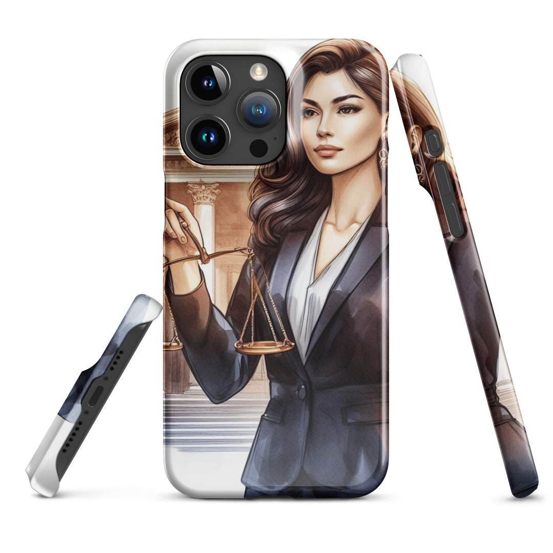 Woman Lawyer Legal Scales of Justice Phone Case - Attorney Notebook ...