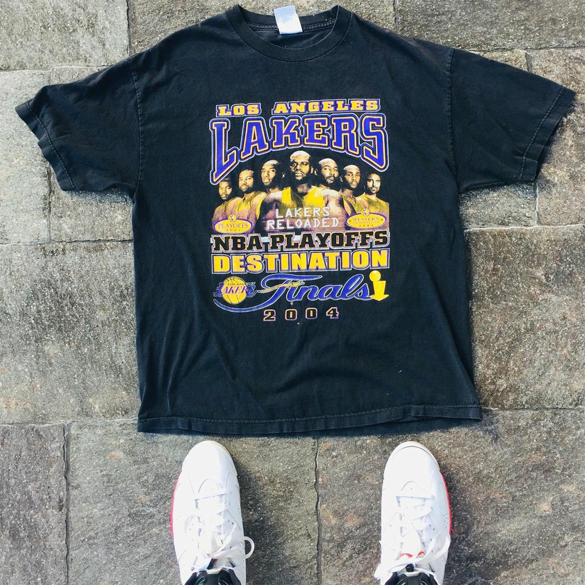 Vintage Los Angeles Lakers 3 Peat Champions Basketball Black Etsy