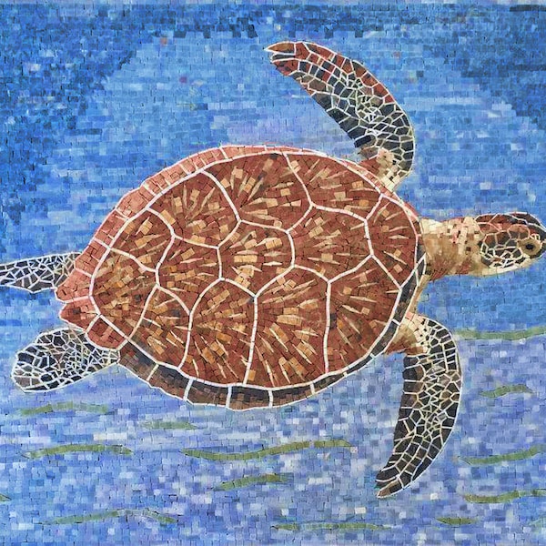 Turtle Mosaic - Etsy