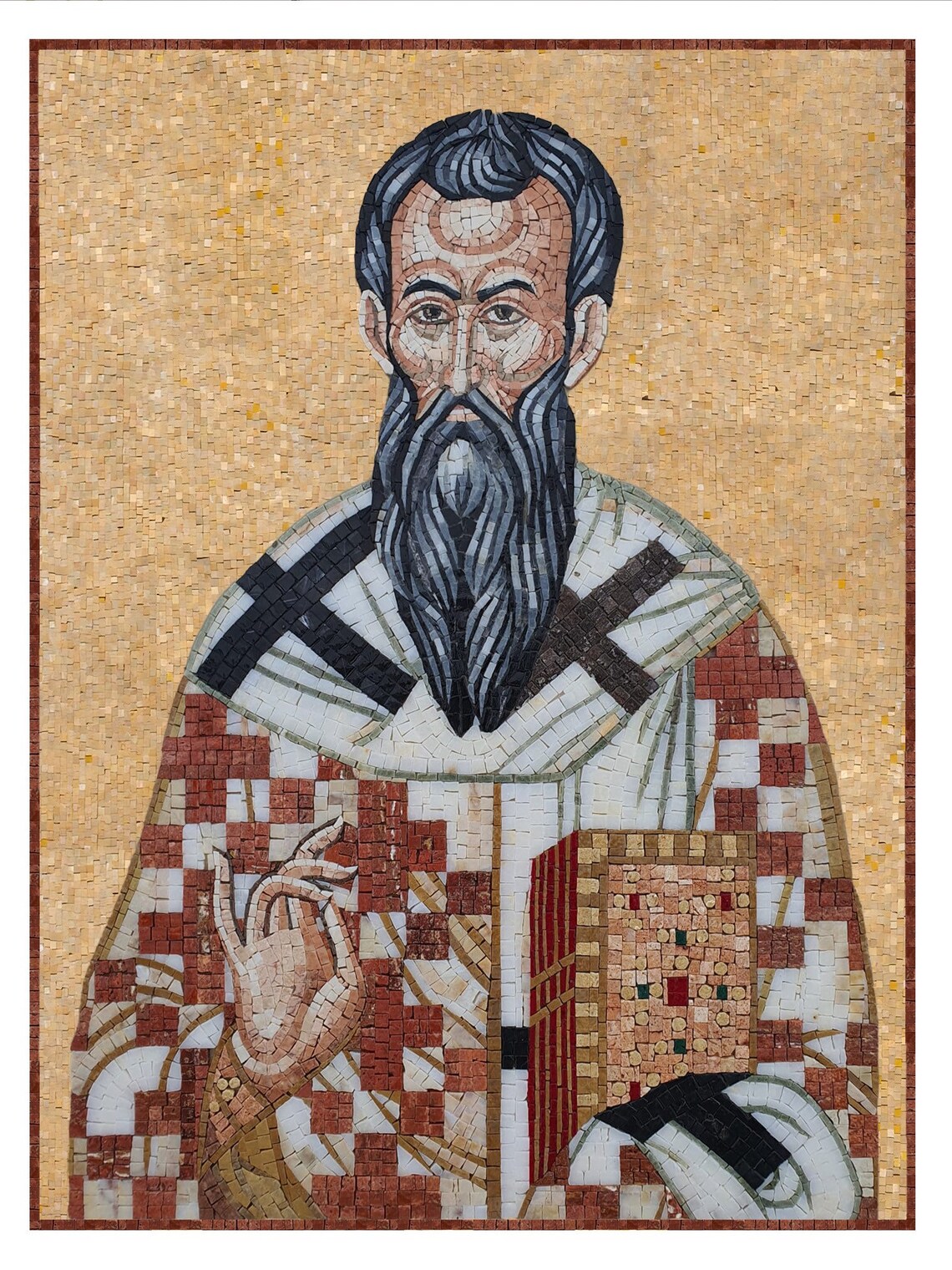 Christian Mosaic Art Portrait of Saint Mosaic Wall Tile - Etsy