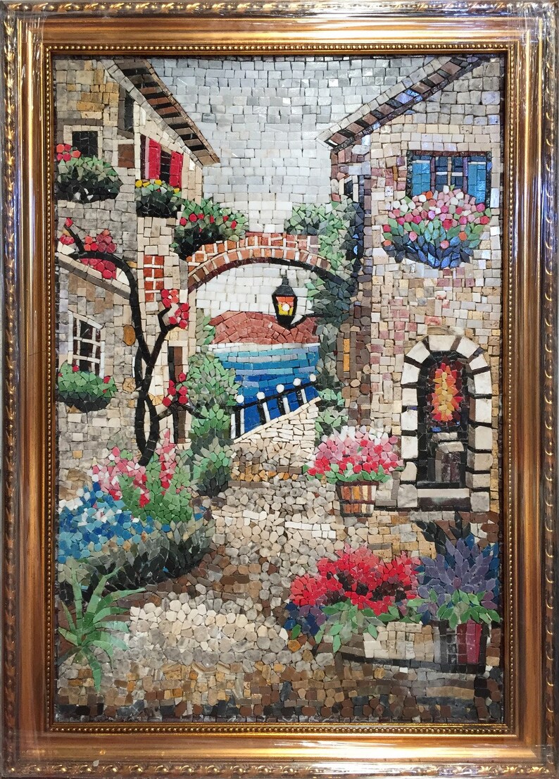 Street Scene Mosaic Wall Art Handmade Mosaic Mural - Etsy