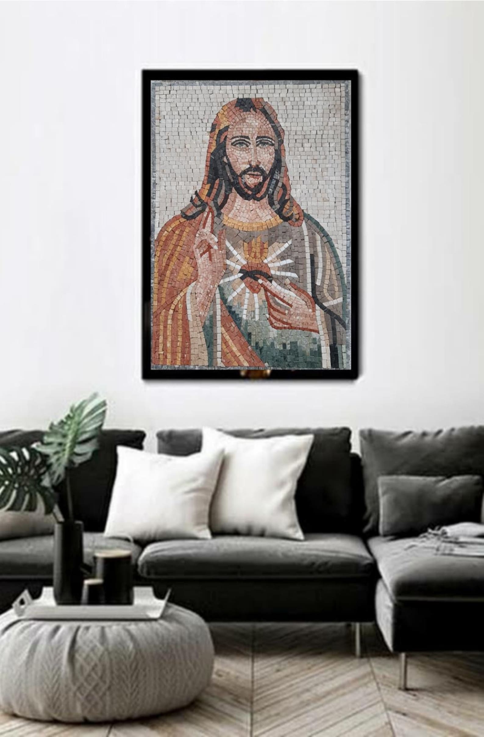 Jesus Marble Mosaic Murals Handmade Mosaic Murals - Etsy