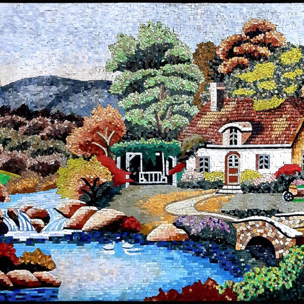 Mosaic Landscape - Etsy