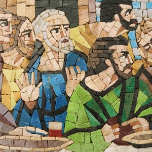 The Last Supper Mosaic Wall Art, the Last Supper Davinci Mosaic ...