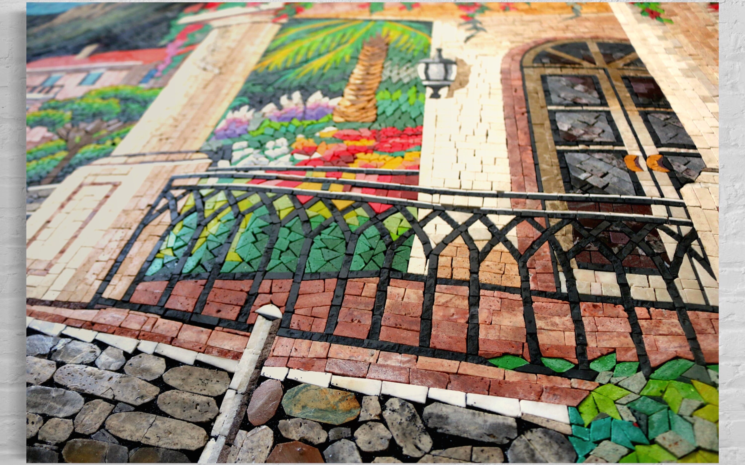 Landscape Mosaic Wall Art , Colorful Wall Art, Handmade Wall Art ...