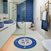 Handmade Mosaic Floor Tile Blue Marble Mosaic Medallion - Etsy