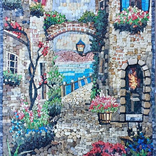 Street Scene Mosaic Wall Art Handmade Mosaic Mural - Etsy