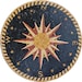 Compass Rose Nautical Marble Mosaic Medallion Marble Compass Mosaic ...