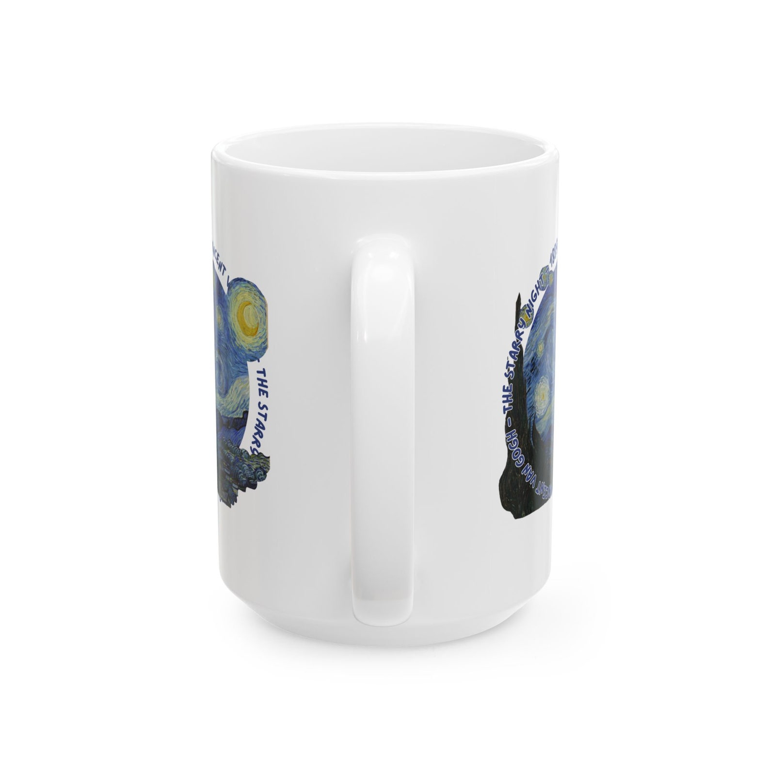 Van Gogh White Mug - Starry Night Design Mug - Museum Art Series Mug ...