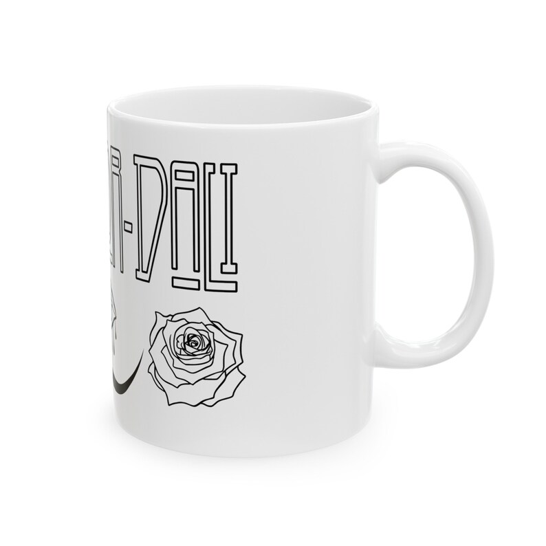 Salvador Dali White Mug - Melting Clock, Rose, Eye, Moustache Design ...