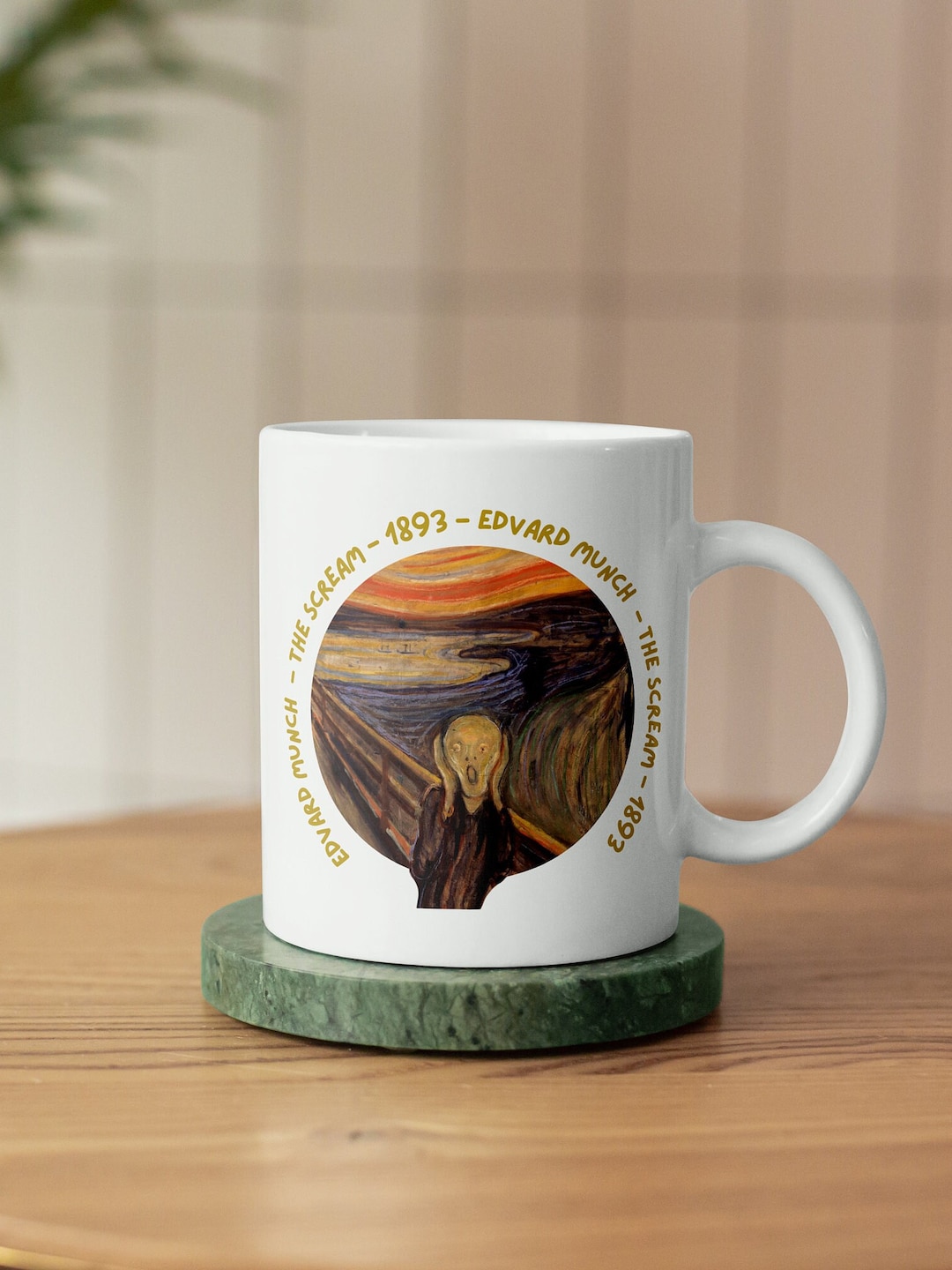 Edvard Munch White Mug - the Scream Design Mug - Museum Art Series Mug ...
