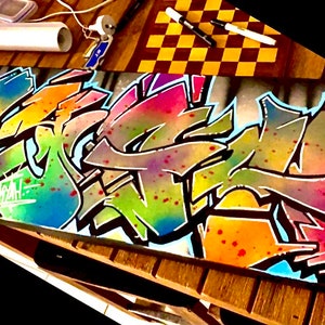 Graffiti Art Custom Name Canvas - Custom Handmade Multi-colored Art for ...