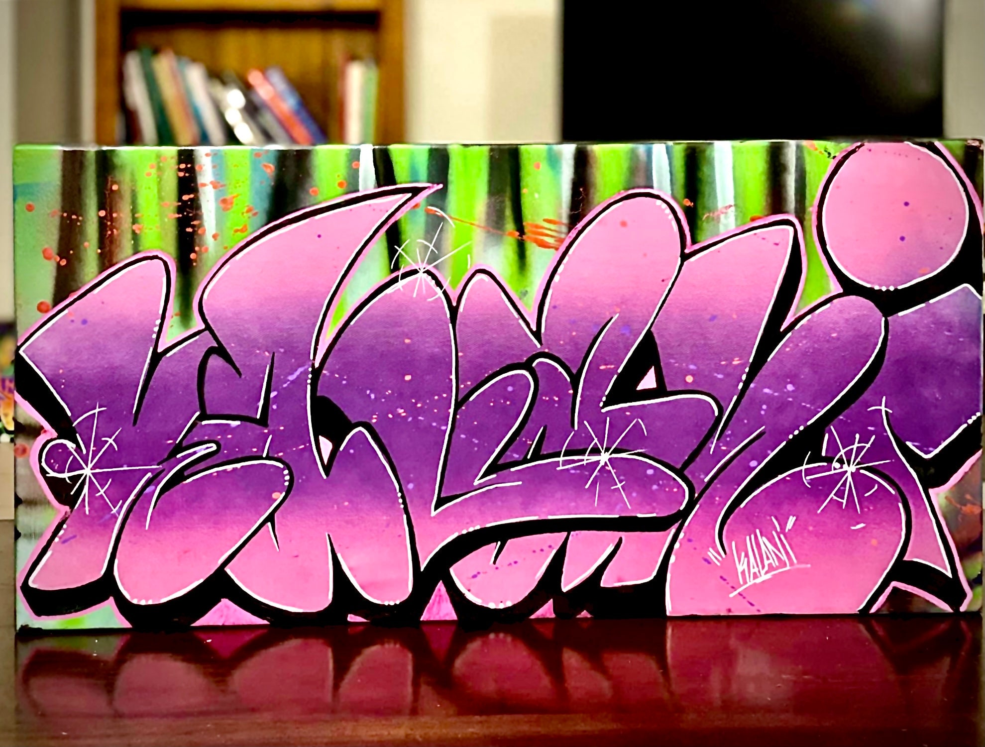 Graffiti Art Custom Name Canvas - Custom Handmade Multi-colored Art for ...