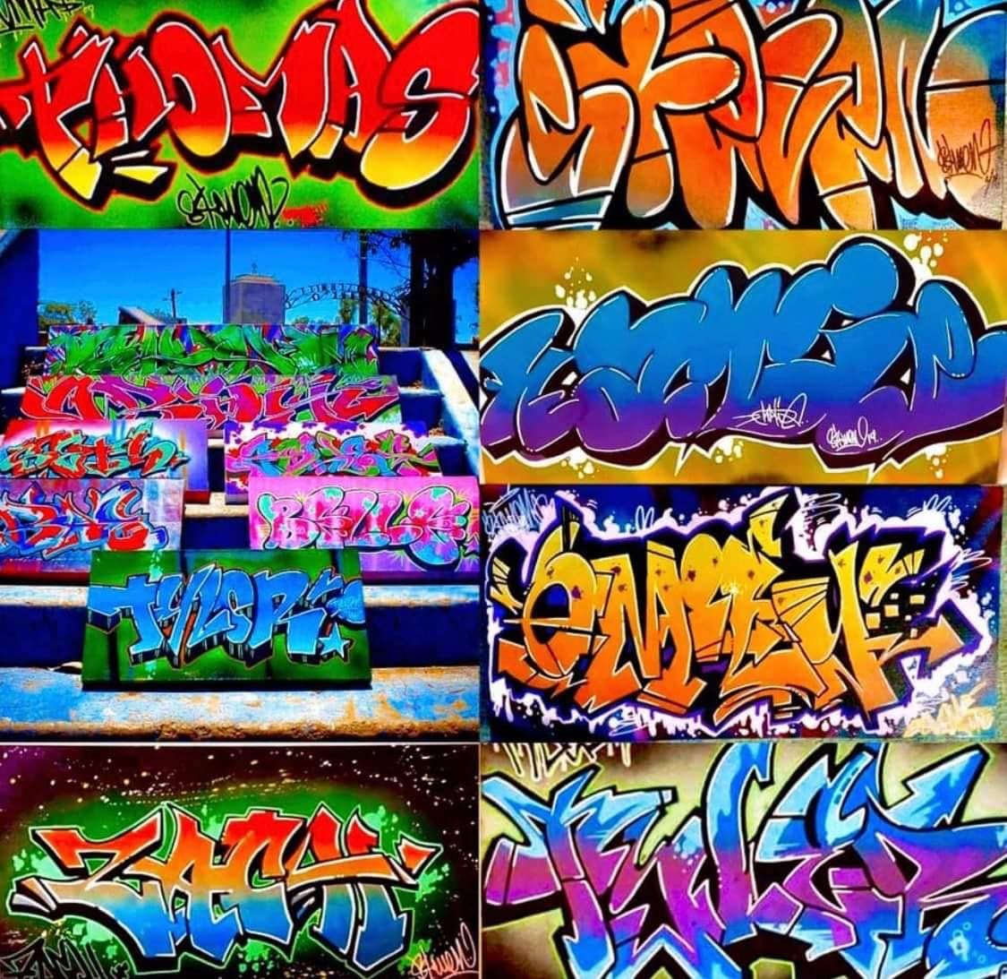 Graffiti Art Custom Name Canvas - Custom Handmade Multi-colored Art for ...