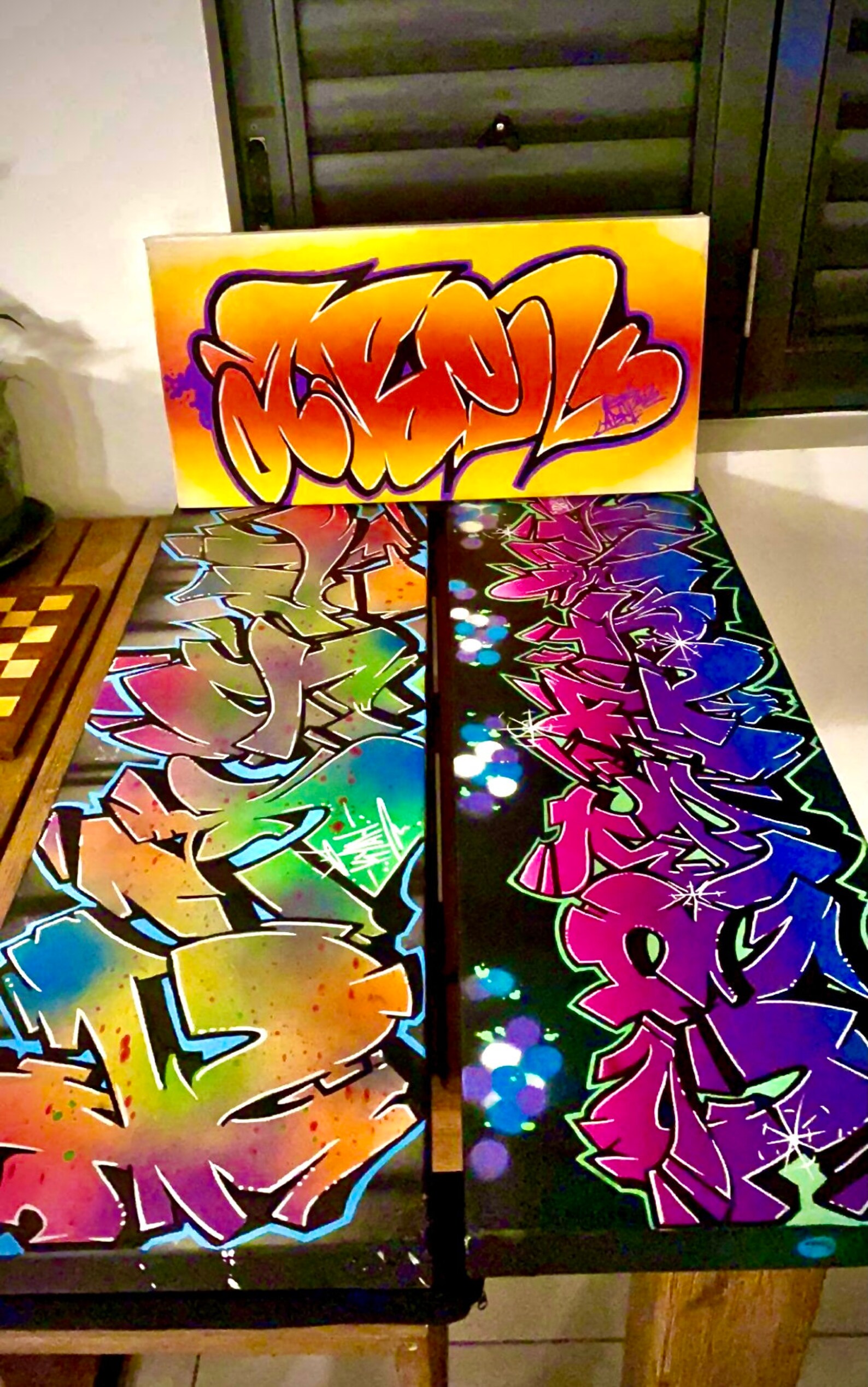 Graffiti Art Custom Name Canvas - Custom Handmade Multi-colored Art for ...