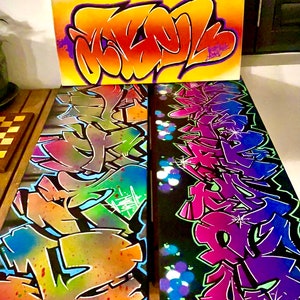 Graffiti Art Custom Name Canvas - Custom Handmade Multi-colored Art for ...