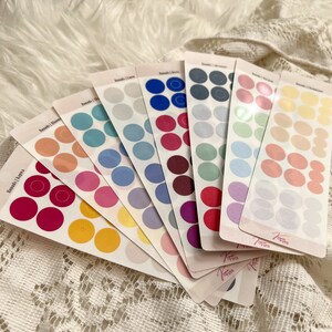 Solid Circle Rounds Sticker Sheet Create Your Own Bundle || Transparent ...