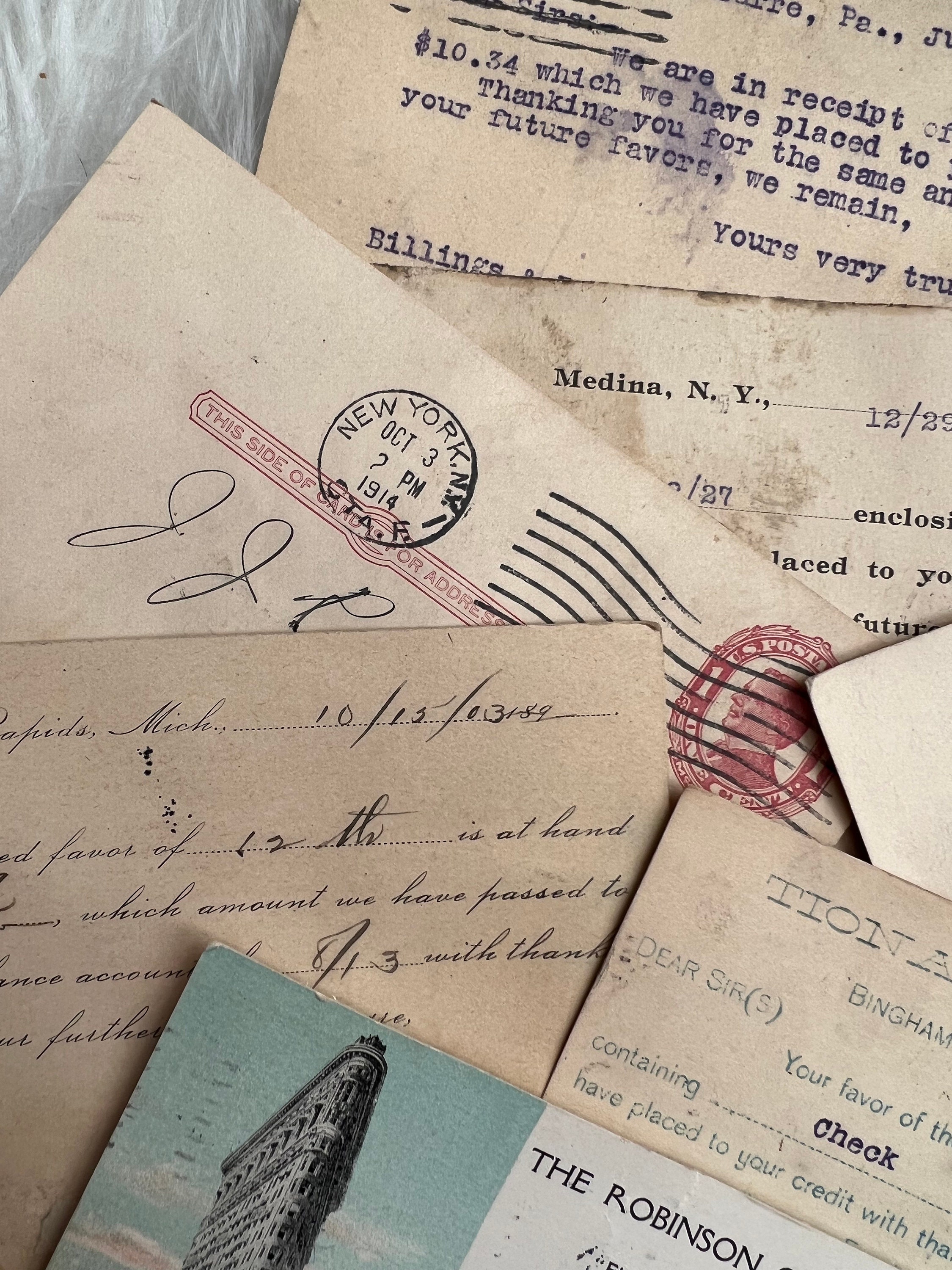 Late 1800s/early 1900s Antique Postcards Set of 4 Antique Paper Vintage ...