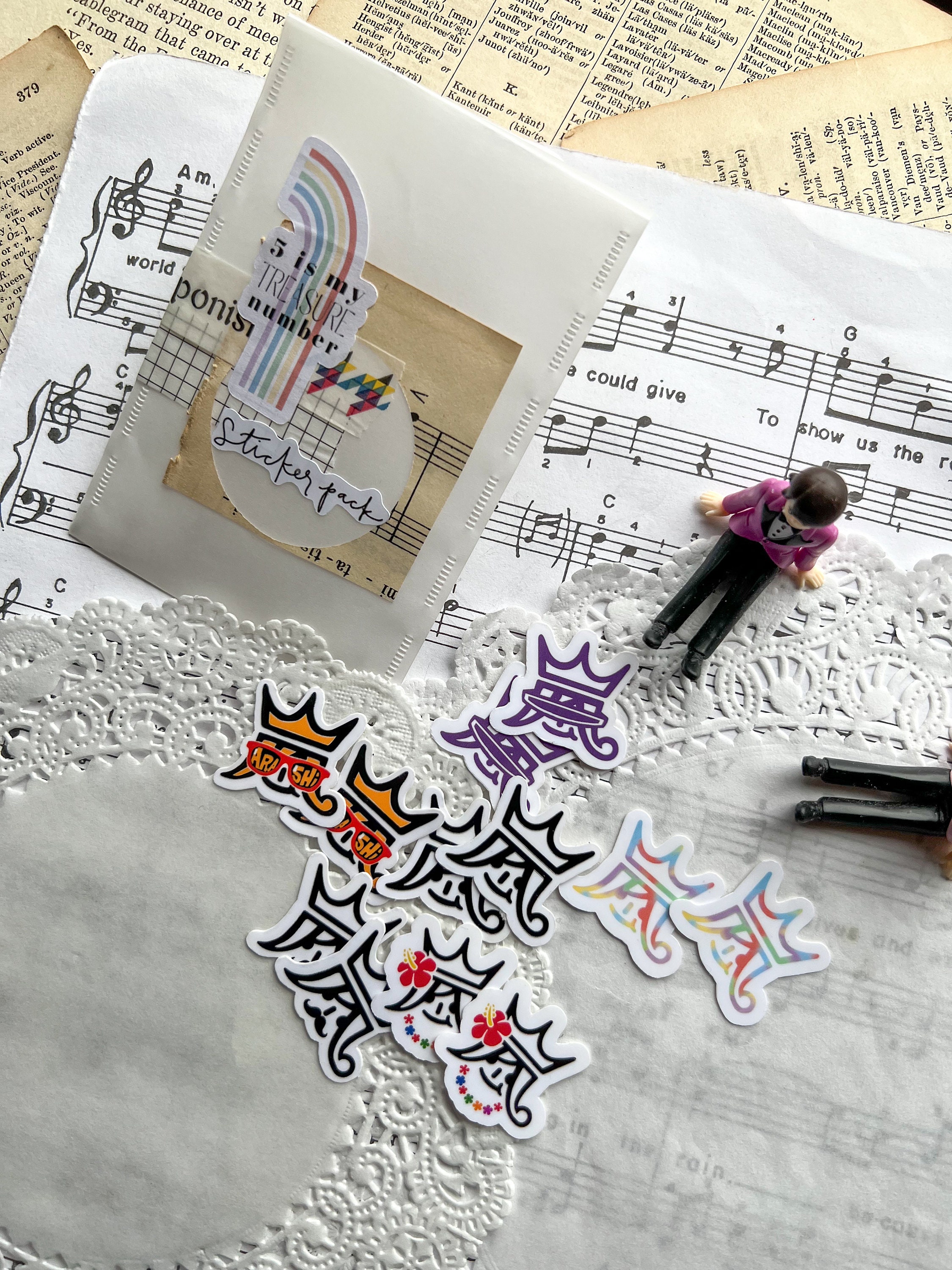 Arashi Concert 嵐 Mark Small Waterproof Sticker Pack Starto Japan J-pop ...