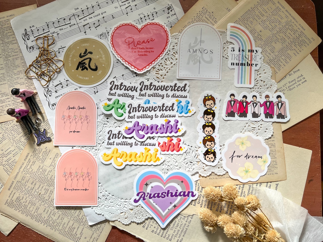 Arashi 嵐 Waterproof Die Cut Stickers || Starto Japan J-pop Idol Laptop ...