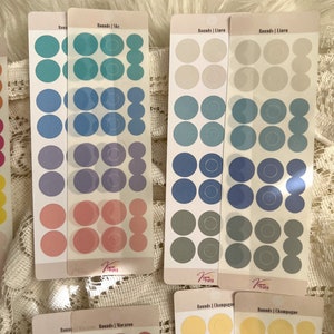 Solid Circle Rounds Sticker Sheet Create Your Own Bundle || Transparent ...