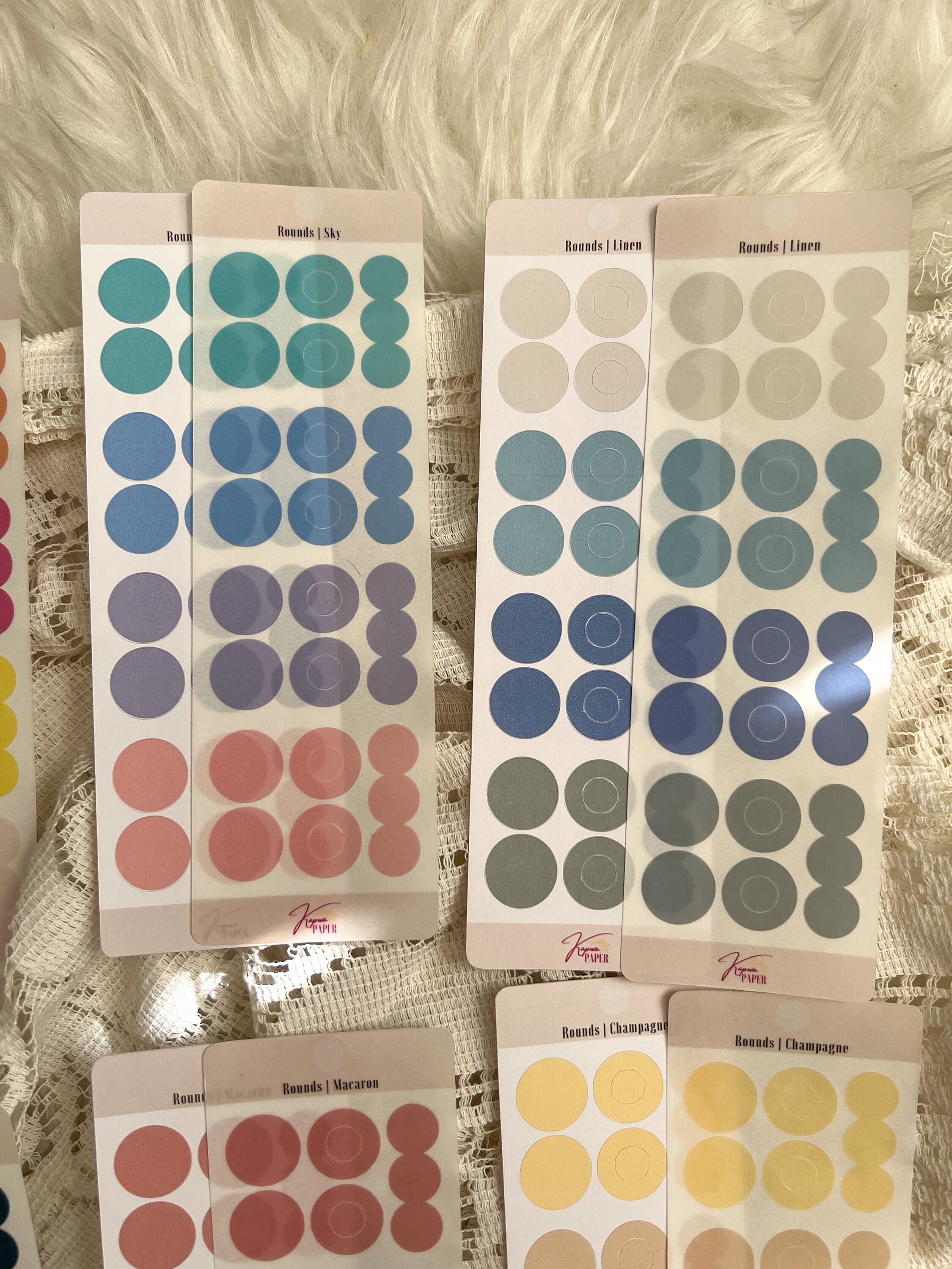 Solid Circle Rounds Sticker Sheet Create Your Own Bundle || Transparent ...