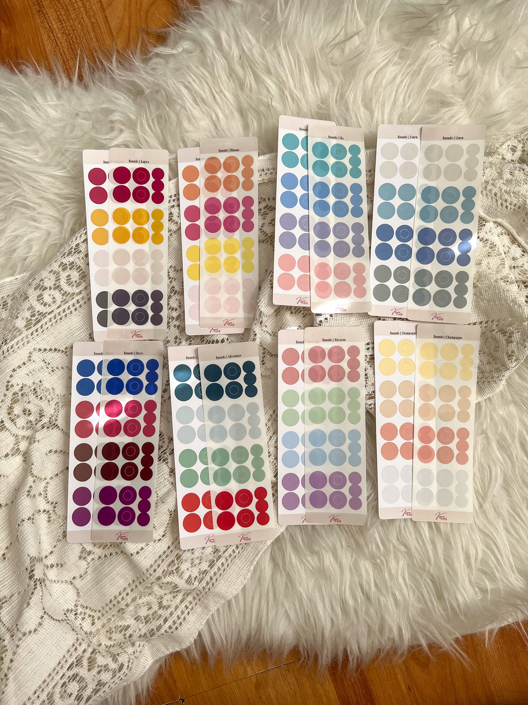 Solid Circle Rounds Sticker Sheet Create Your Own Bundle || Transparent ...