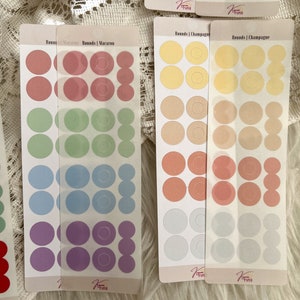 Solid Circle Rounds Sticker Sheet Create Your Own Bundle || Transparent ...