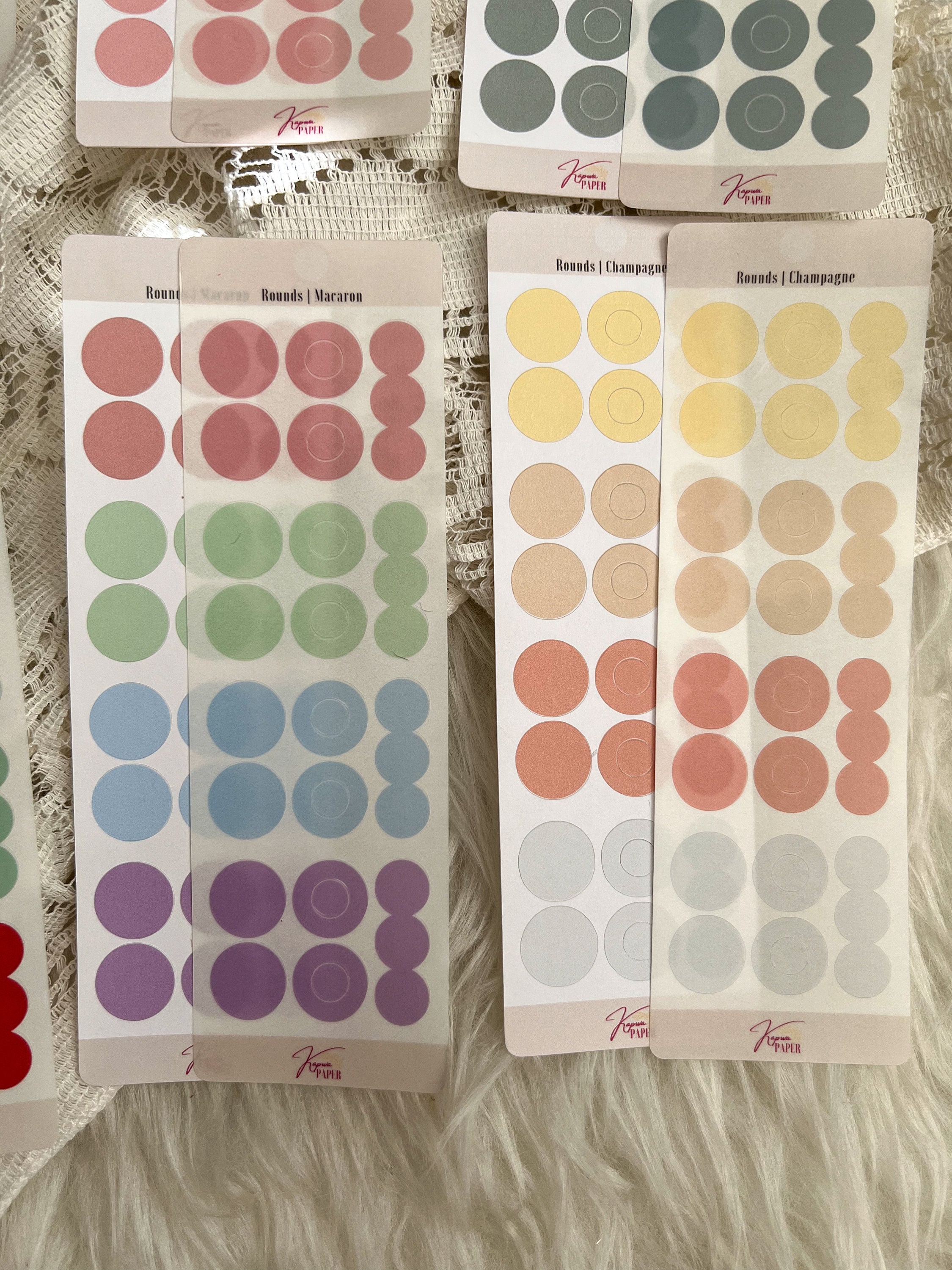 Solid Circle Rounds Sticker Sheet Create Your Own Bundle || Transparent ...