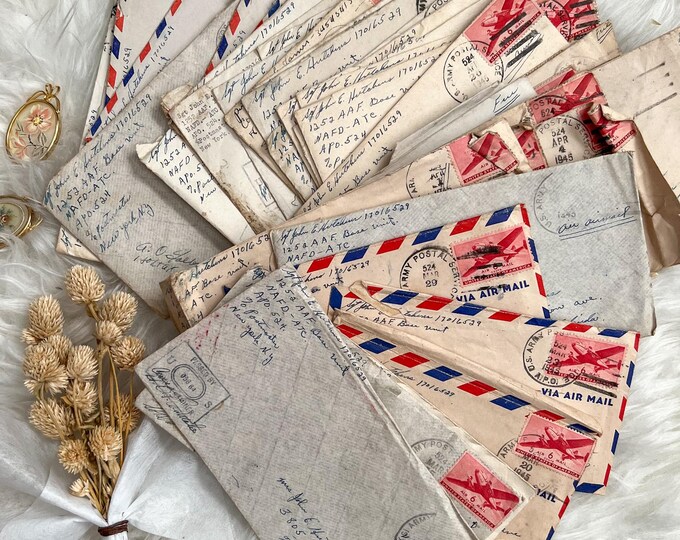 Vintage Handwritten Love Letters - Bundle of 10 || WWII Letter Covers ...