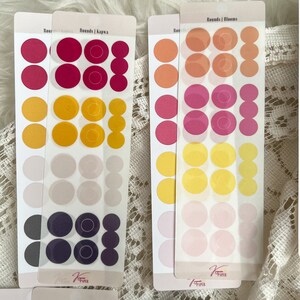 Solid Circle Rounds Sticker Sheet Create Your Own Bundle || Transparent ...