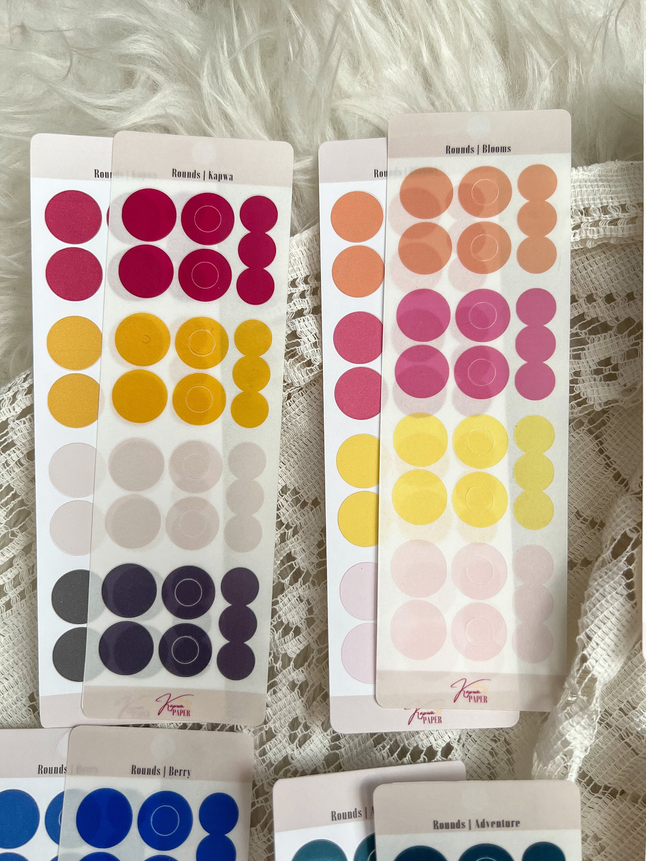 Solid Circle Rounds Sticker Sheet Create Your Own Bundle || Transparent ...