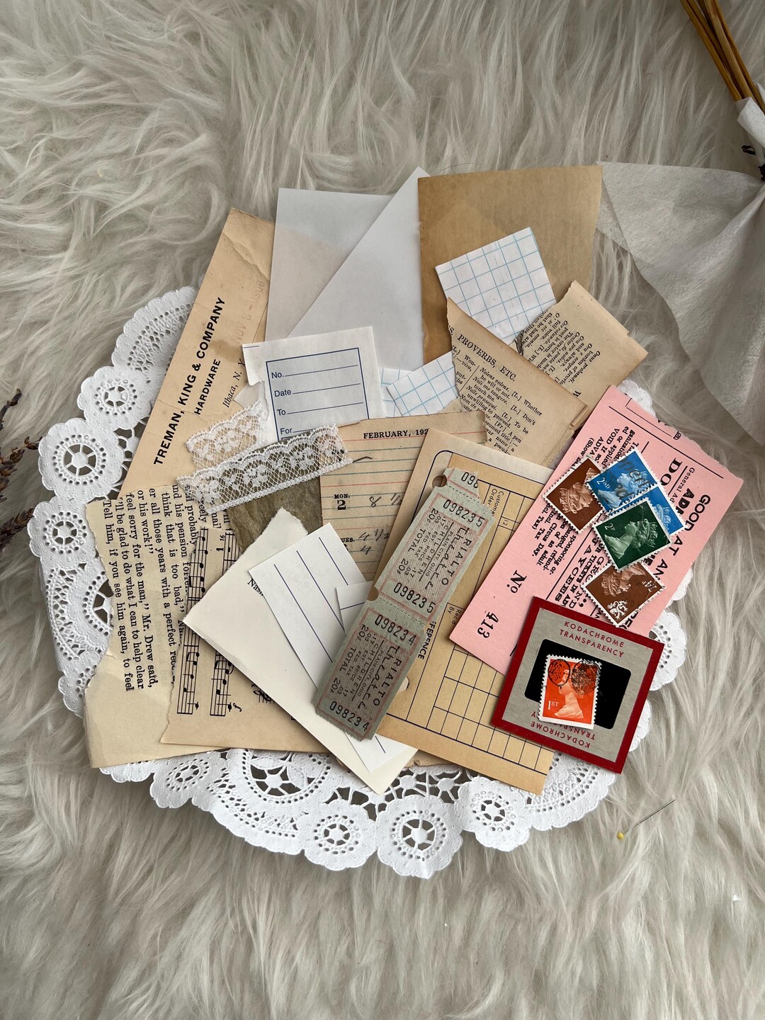 Small Vintage Ephemera Paper Pack - 30pcs Bundle || Snail Mail Journal ...