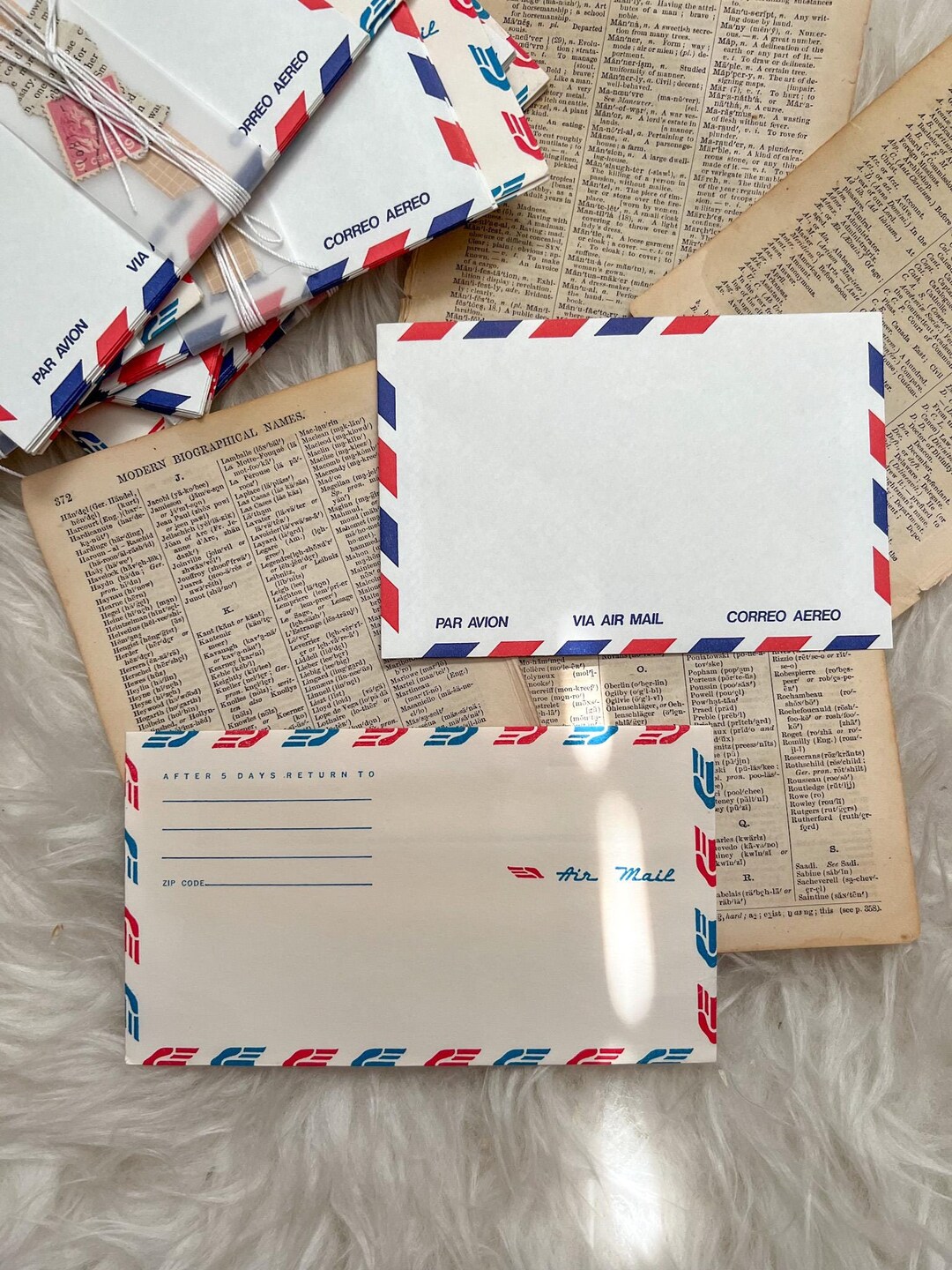Vintage Airmail Envelopes and Label Pack Bundle of 10 || Unused via ...