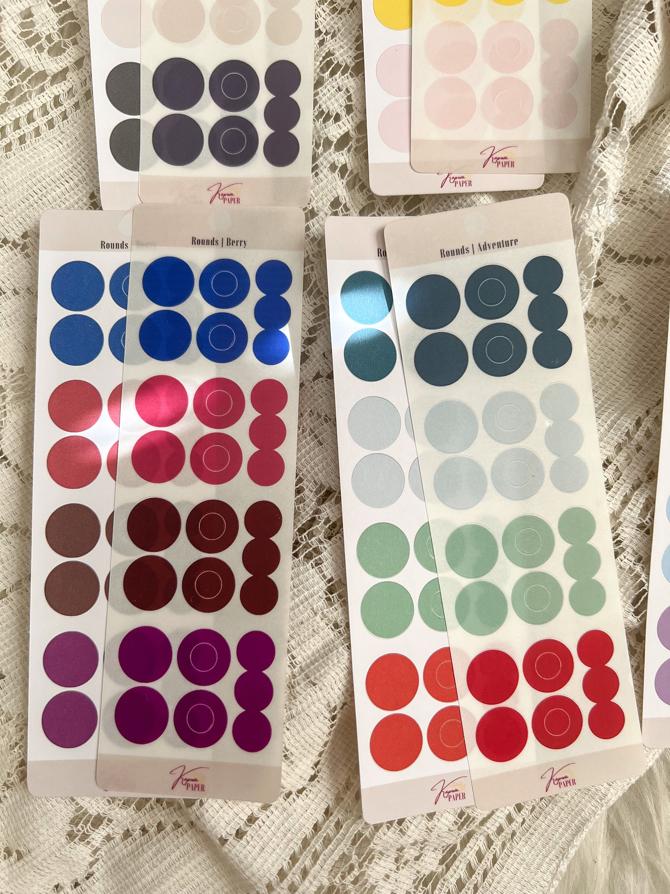 Solid Circle Rounds Sticker Sheet Create Your Own Bundle || Transparent ...